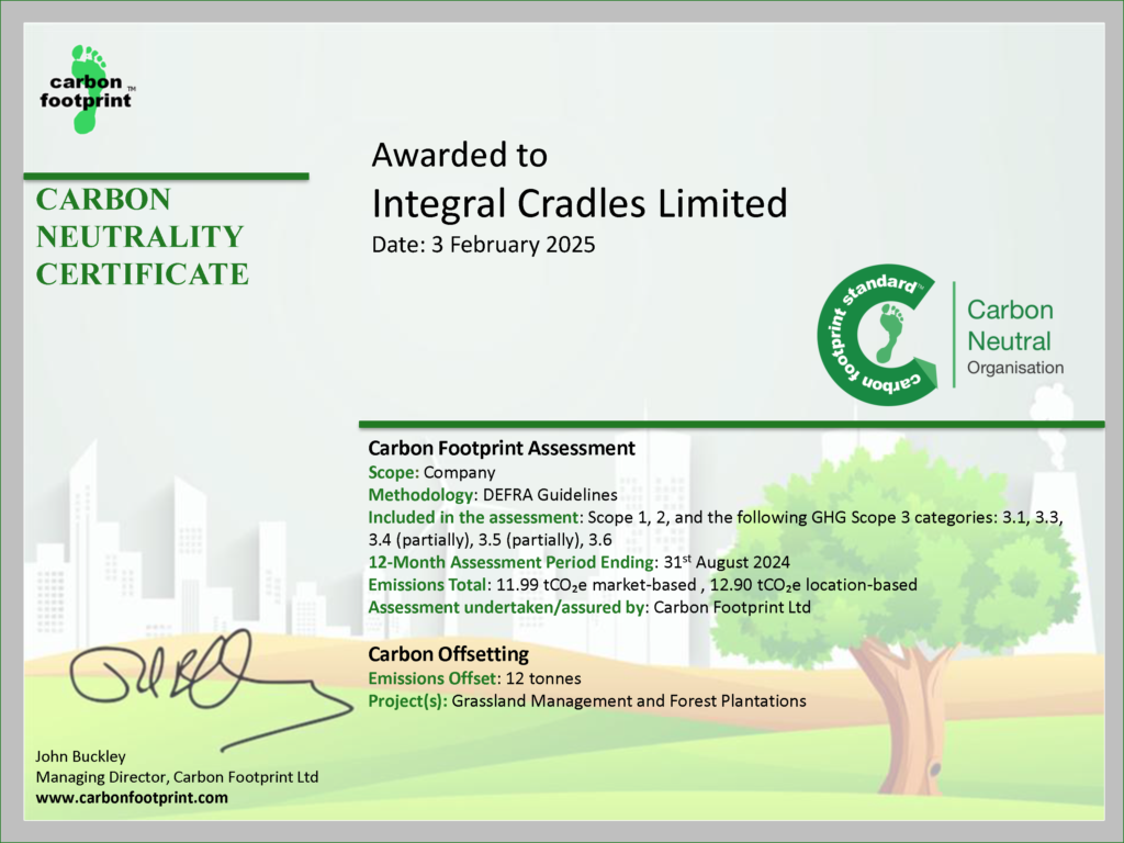 Integral Cradles’ carbon neutrality achievement recognised with Carbon ...